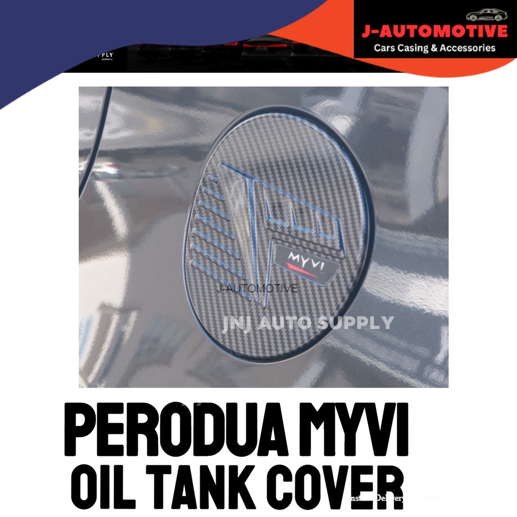 Project J Perodua myvi 2018-2022 oil tank fuel cover with logo sticker ...