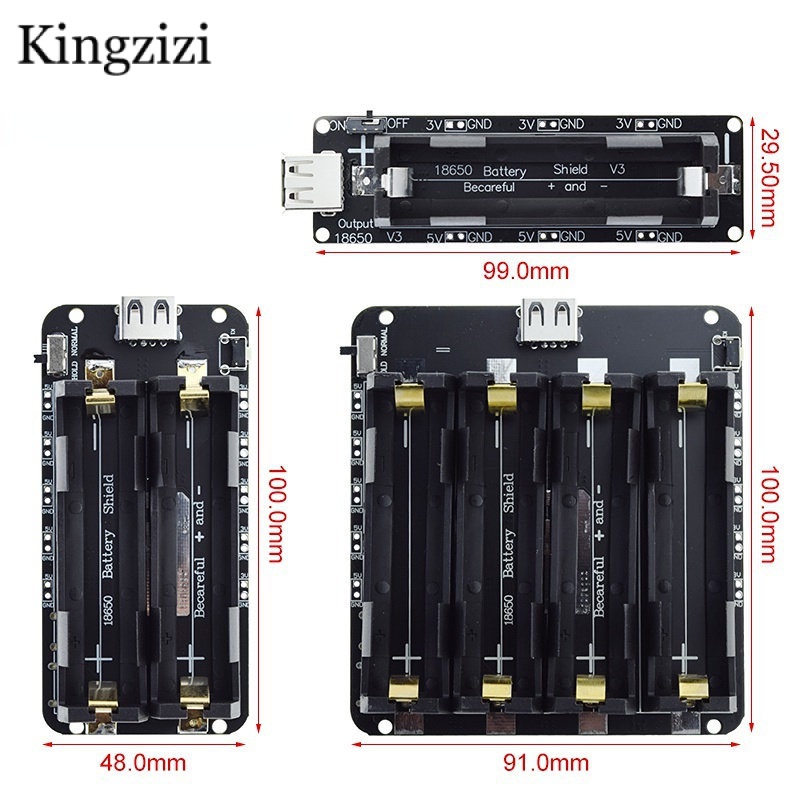 Two Voltage 18650 Lithium Battery Shield V8 Mobile Power Expansion ...