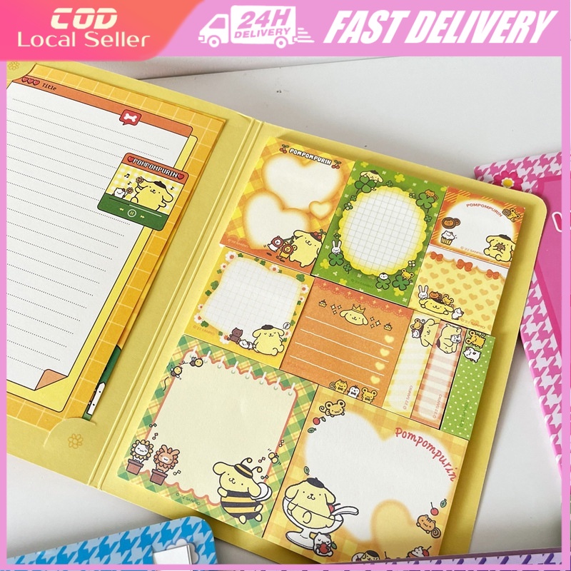 Reusable Cute Japanese Kuromi Sanrio Sticky Note Book Marking Message ...