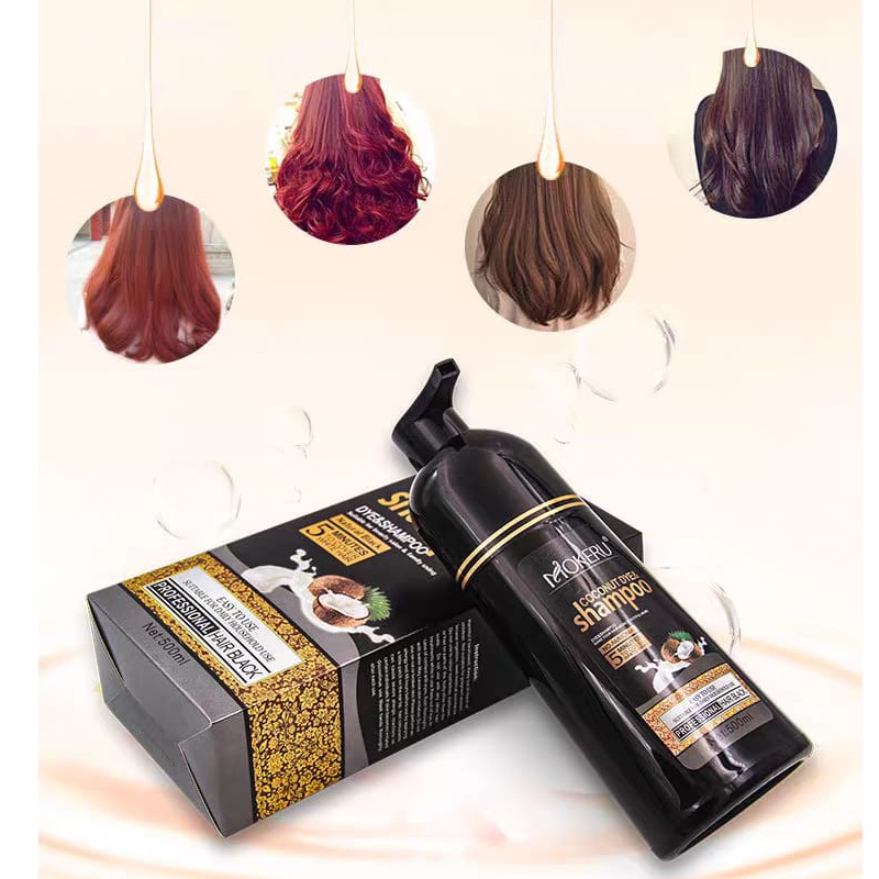Mokeru Coconut Dye & Shampoo Powerful & Long Lasting Permanent Hair ...