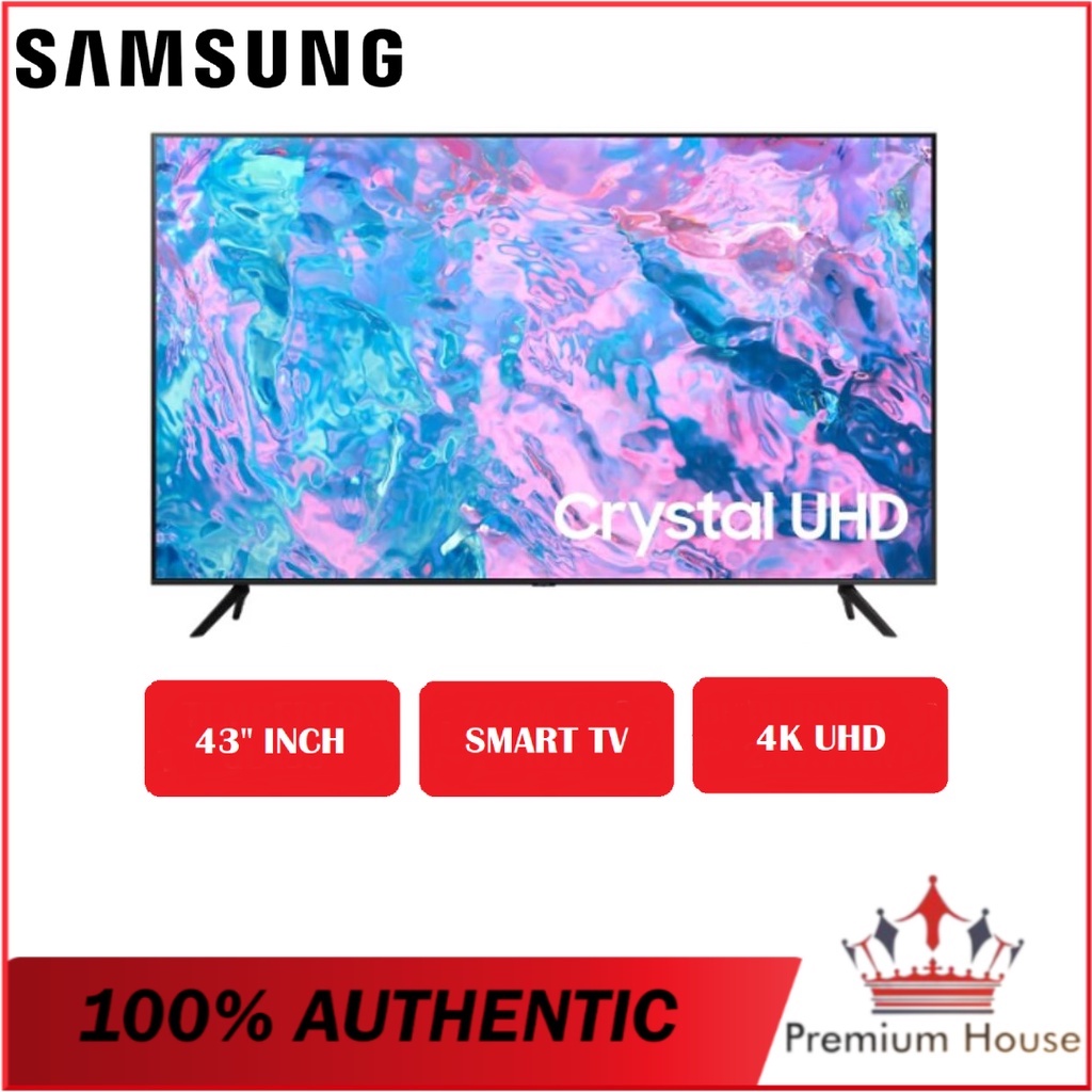 SAMSUNG CU7000 43 Inch 4K UHD Smart TV Crystal Processor 4K UA43CU7000KXXM UA43CU7000 43CU7000 ...