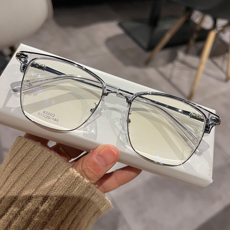 Business casual style half-frame all-matching eyebrow glasses Men's and ...