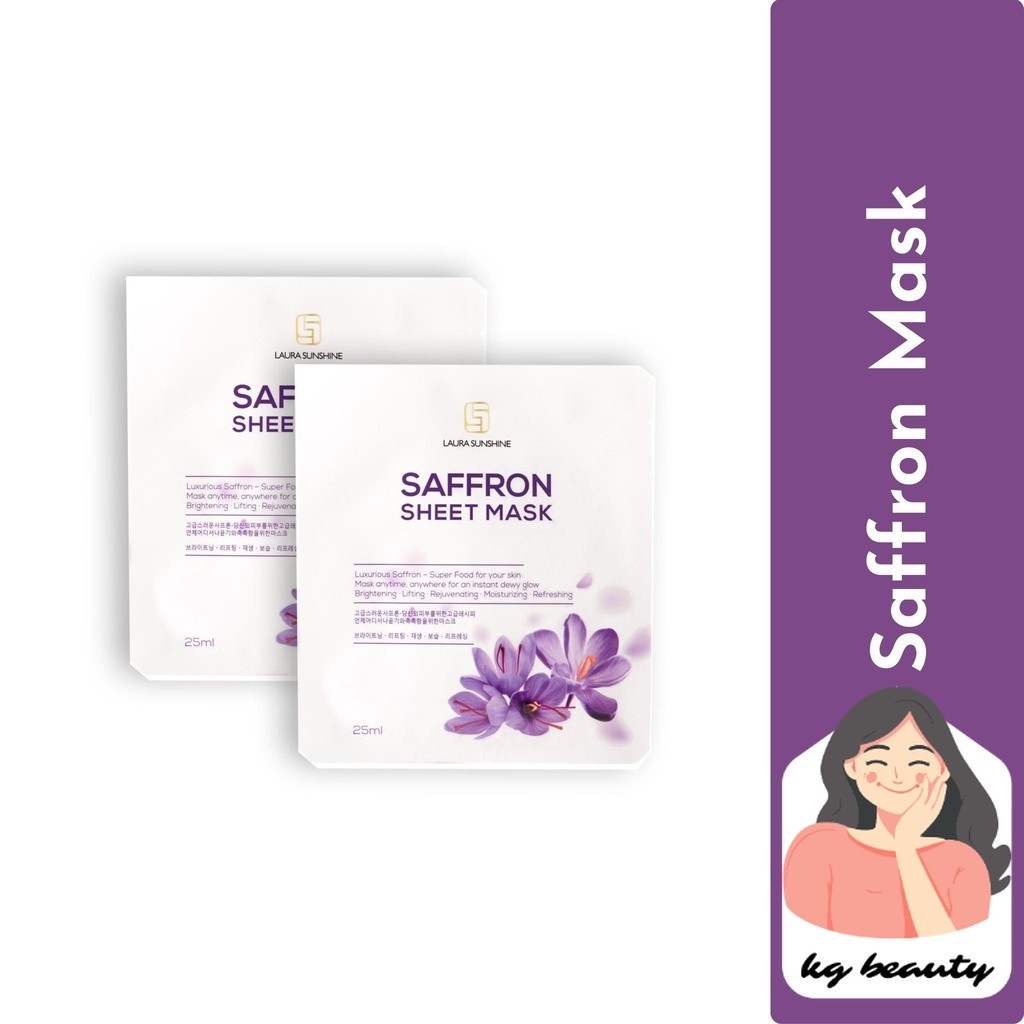 Saffron Sheet Mask 5pcs - Laura Sunshine - kg beauty | Shopee Malaysia