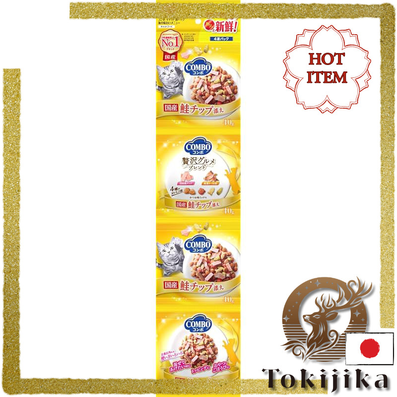 JAPAN COMBO Cat Combo Sea Flavor Menu with Salmon Chips 160g (40g x 4 packs) | Shopee Malaysia