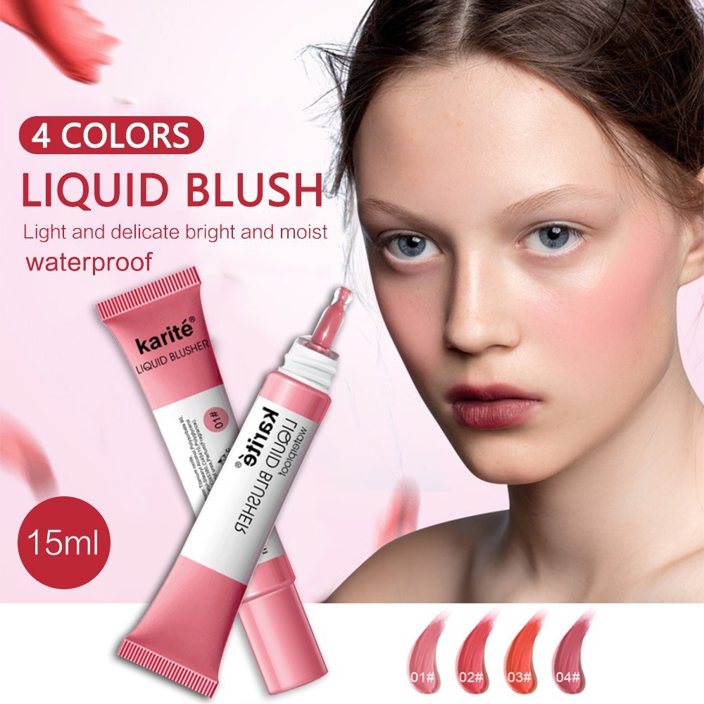 Karite Liquid Blush Makeup Face 4 Colors Mineral Pigment Blusher ...