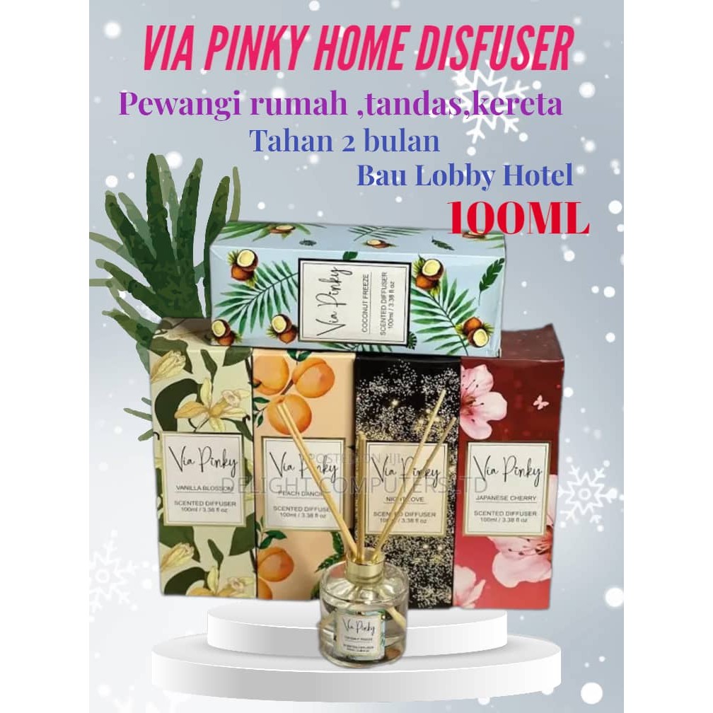 100ML Via Pinky Home Diffuser Pewangi Rumah Air Freshener home Perfume ...