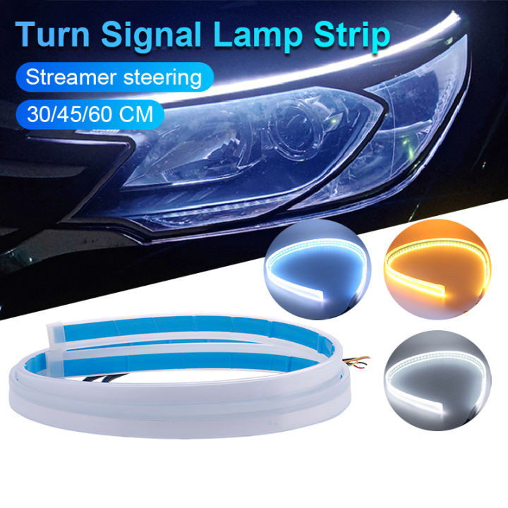 Flexible Car Led Light Strip, Dual Color 2 Pcs 24 Inches Tube Light ...