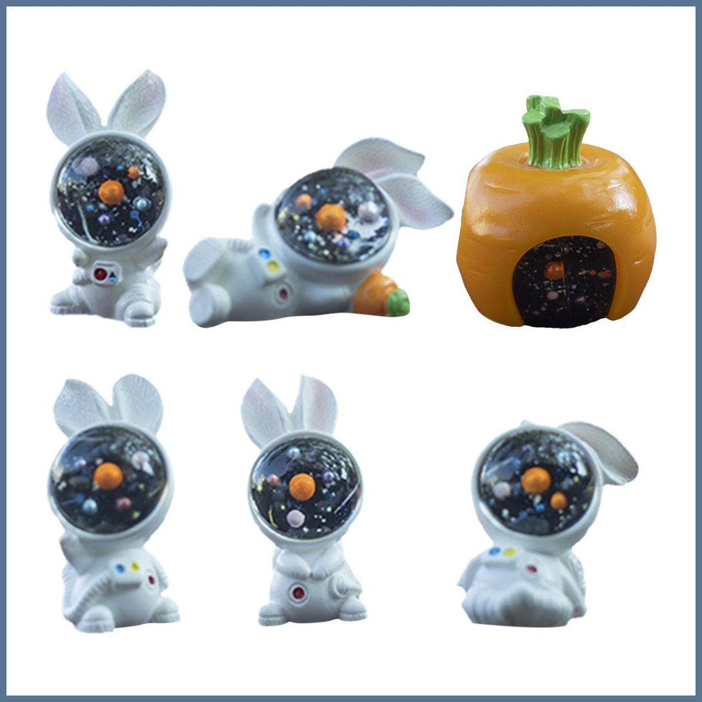 Astronaut Rabbit Ornament Miniature Rabbit Astronaut Sculpture Ornament ...
