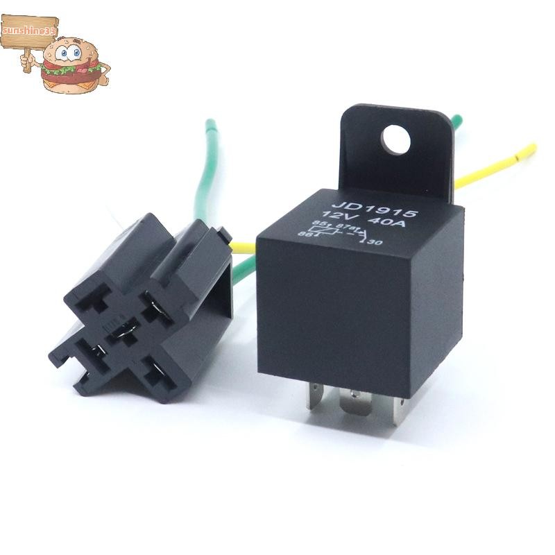sun 12V DC 4 Pin Car Automotive Fused Relay 40A Normally Open Relais ...