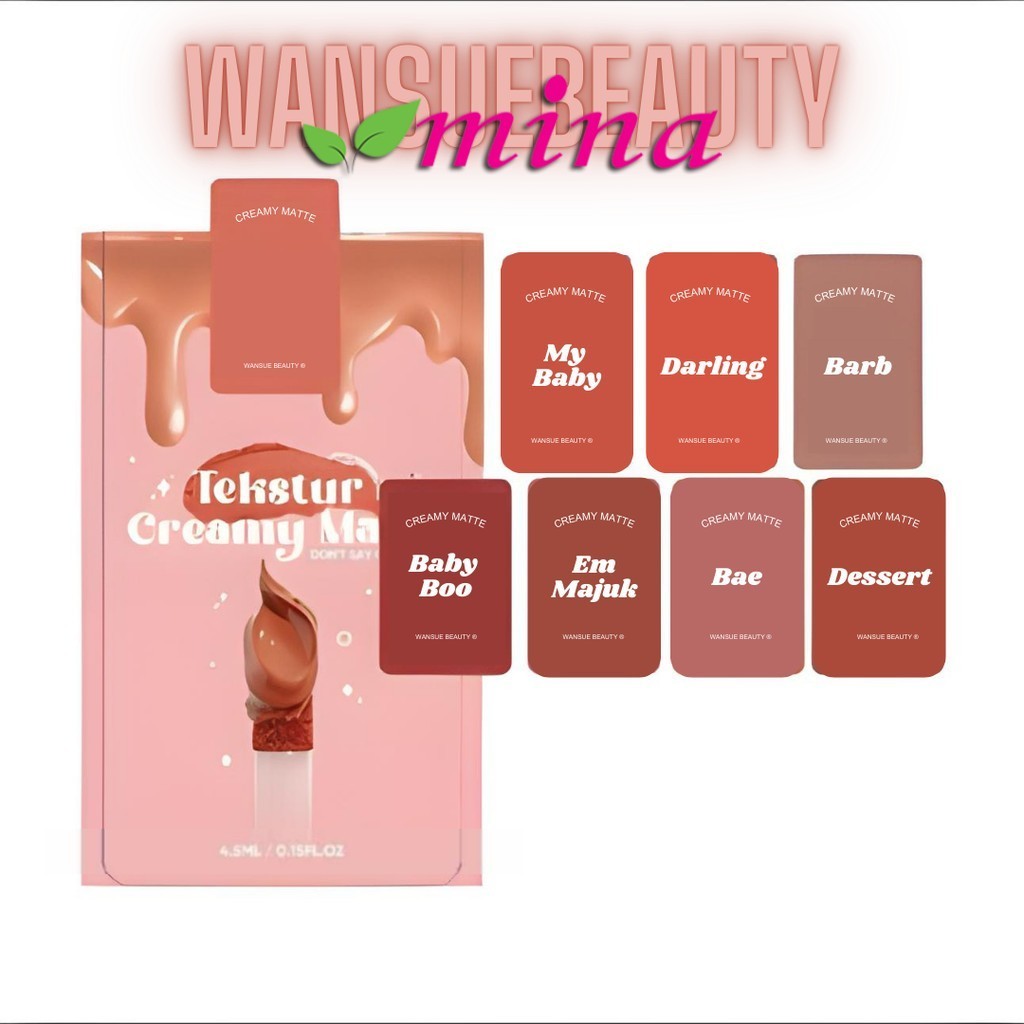 WANSUE Creamy Matte 4.5ml Lipmatte Wan Sue Beauty Ori HQ Baby Boo Barb ...