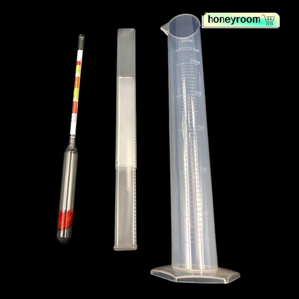 HONEYROOM 3Pcs Beer Alcohol Meter, Test Jar Kit 250 Ml Plastic Cylinder ...