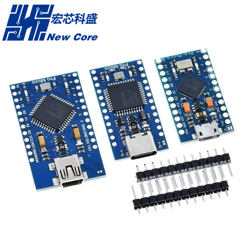 Pro Micro/Type-C/mini for arduino ATmega32U4 5V/16MHz Module with 2 row ...