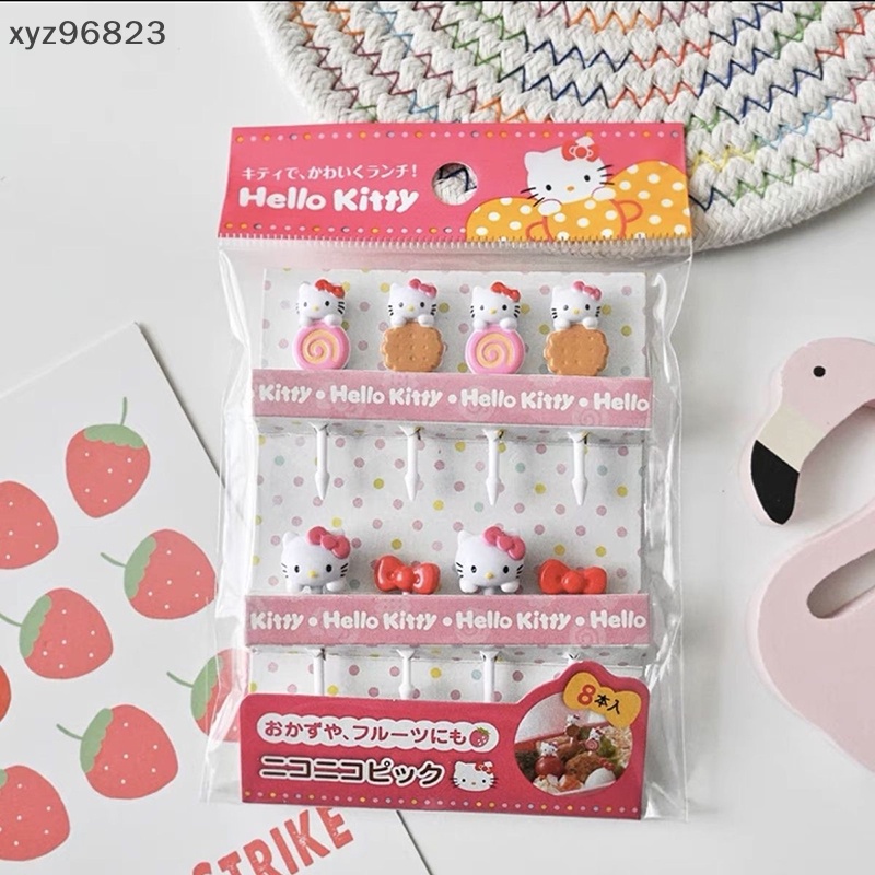[xyz96823] 8pcs Kawaii Cartoon Plastic Fruit Fork Cute Beauty Creative ...