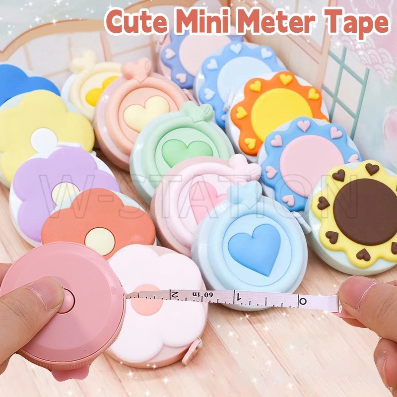 1.5M Macaron Color Cute Mini Meter Tape / Portable Retractable Tailor ...