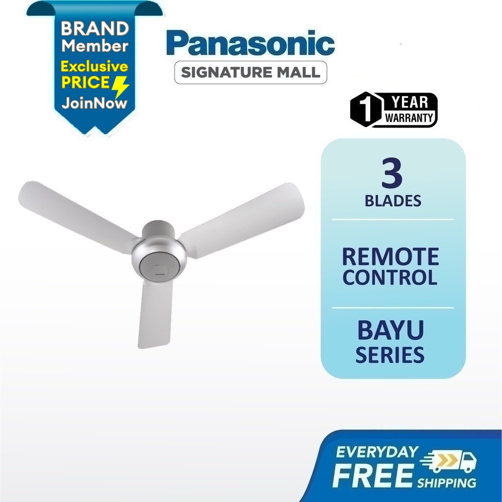 PANASONIC Ceiling Fan Bayu 48 Inch 3 Blade No Hook Durable Blades ...