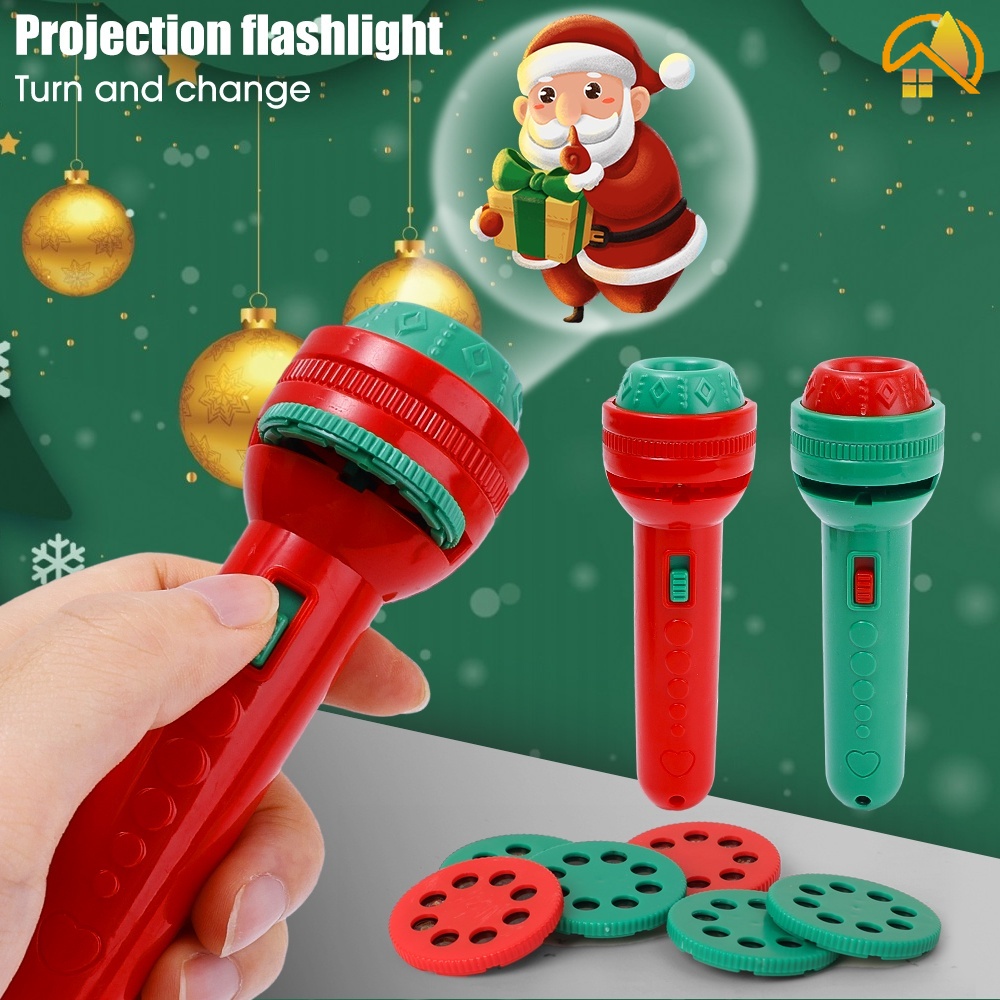 Christmas Series Pattern Small Projection Flashlight / Battery Powered ...