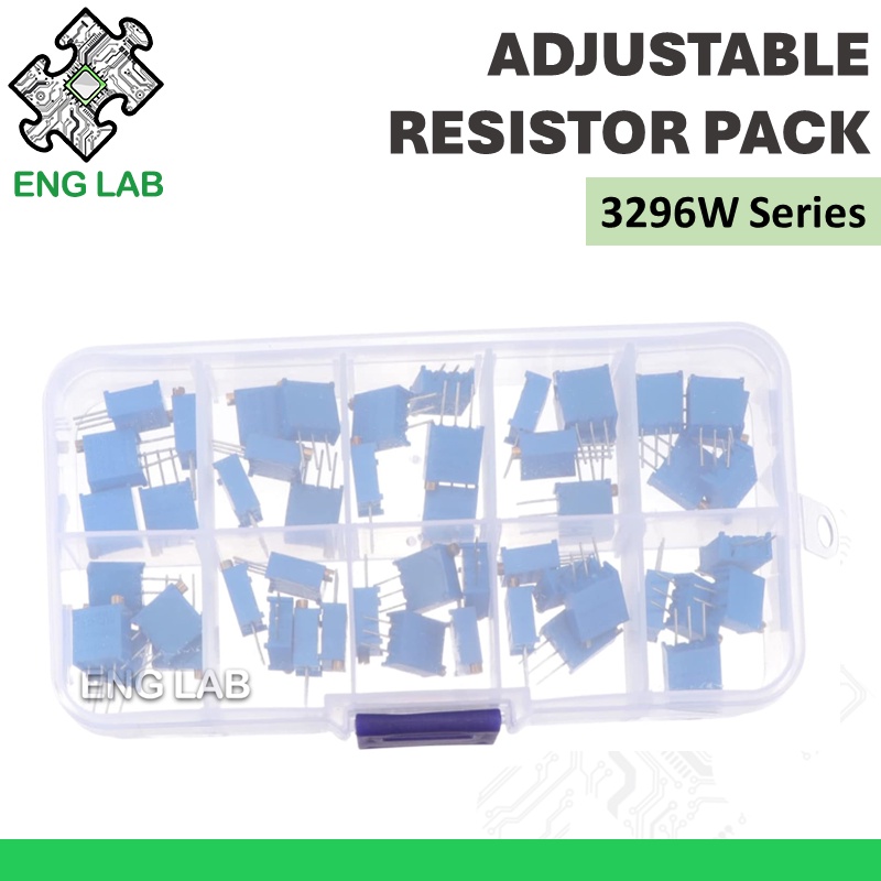 Englab★3296w Series Variable Trim Potentiometer Resistor Kit 10 Types And Total 50pcs