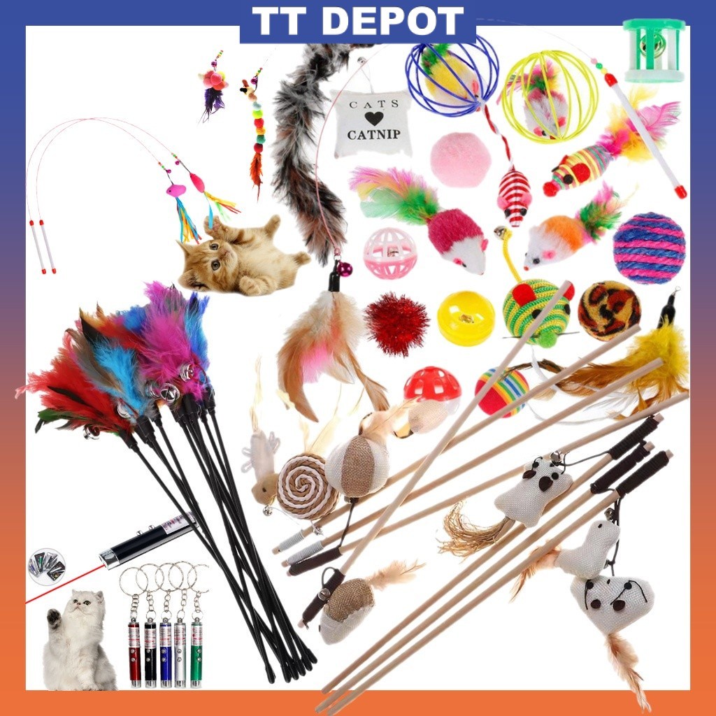 Mainan Kucing Bola Tikus Cat Teaser Toy | Shopee Malaysia