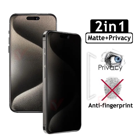 For Iphone Matte + Privacy Tempered Glass SE 5 6 6s 7 8 PLUS X XS XR 11 ...