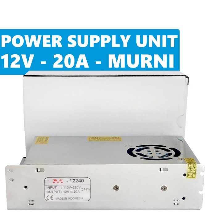 Pure 12v 20a unit Power supply - PSU 12v 20a Has a fan | Shopee Malaysia