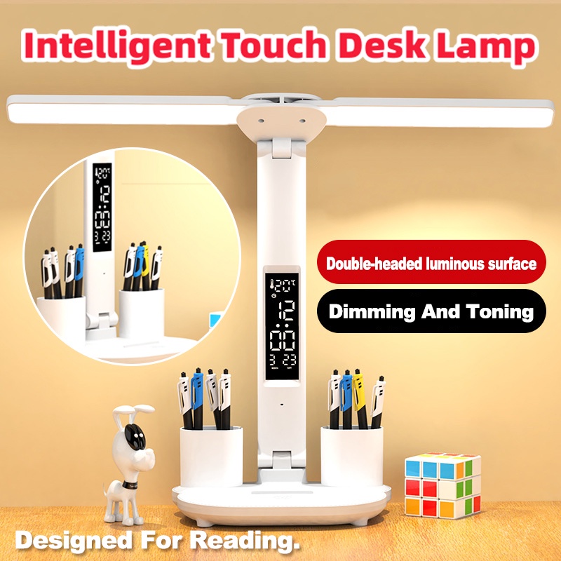 LED Touch Dimming Desk Table Lamp USB Folding Reading Eye Protection ...
