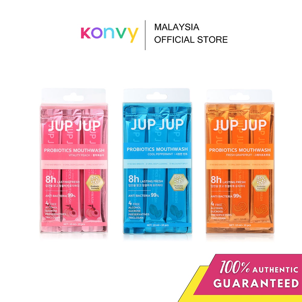 JUP JUP Probiotics Mouthwash - Vitality Peach/Fresh Grapefruit/Cool ...