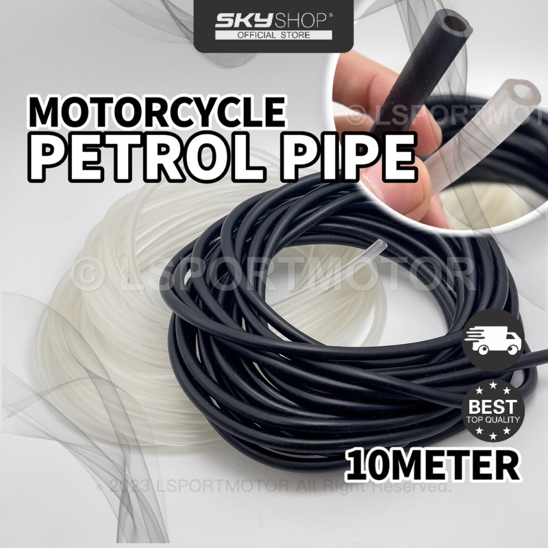 MOTORCYCLE PETROL PIPE (10METER) UNIVERSAL FUEL HOSE MINYAK OIL PAIP ...