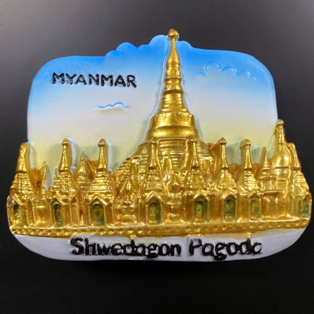 Resin Painted 3D Crafts Magnetic Refrigerator Sticker at Dajin Temple ...