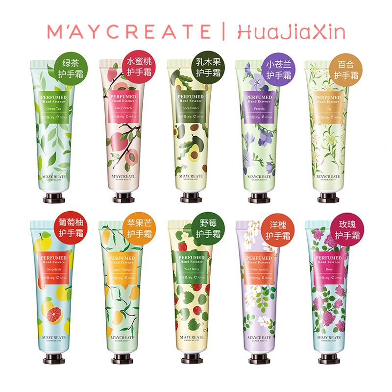 MAYCREATE Plant essence fragrant Hand Cream 30g 10 flavor types ...