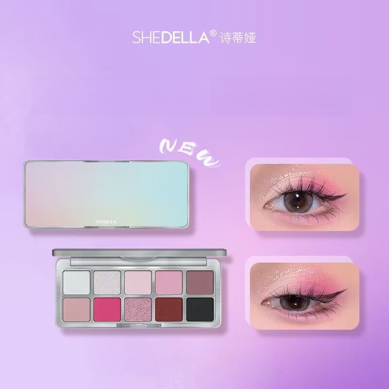 SHEDELLA Eyeshadow Palette Color Eyeshadow Palette Ten-Color Eyeshadow ...