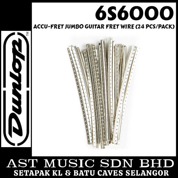 JIM DUNLOP 6S6000 ACCU-FRET JUMBO GUITAR FRET WIRE (24 PCS/PACK ...
