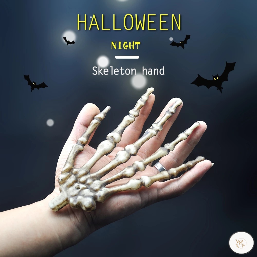 WF Halloween Decoration Skeleton Hands Realistic Life Plastic Fake ...