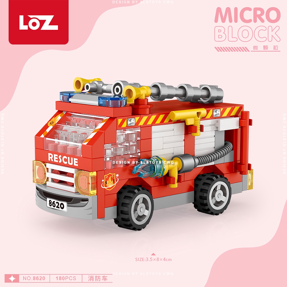 LOZ IDEAS Mini Block Cute Vehicle Car Motorcycle Truck Tank Helicopter ...