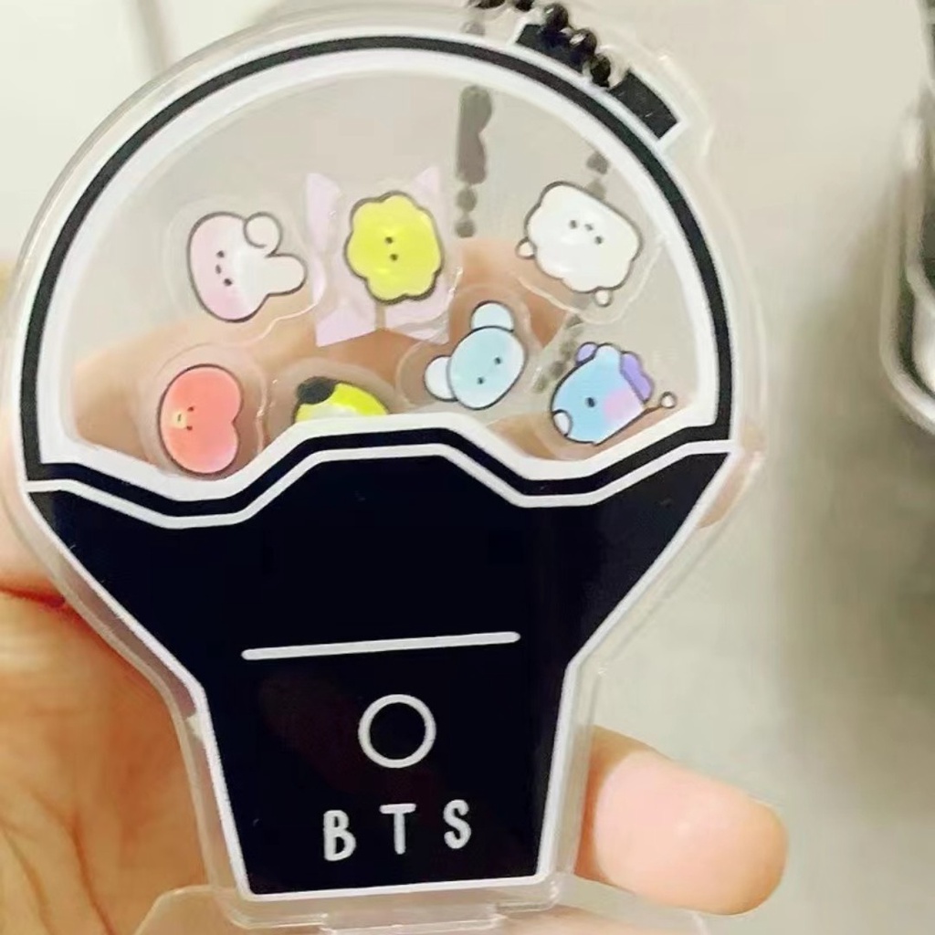 Kpop Idol Cute Cartoon Rocker Pendant Keychain Key Ring Acrylic Stand ...