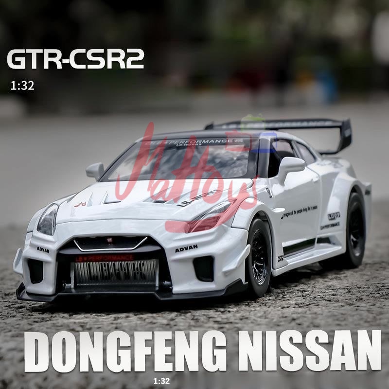 Diecast 1:32 Nissan GTR R35 CSR2 Children's Gift Miniature Car Model ...