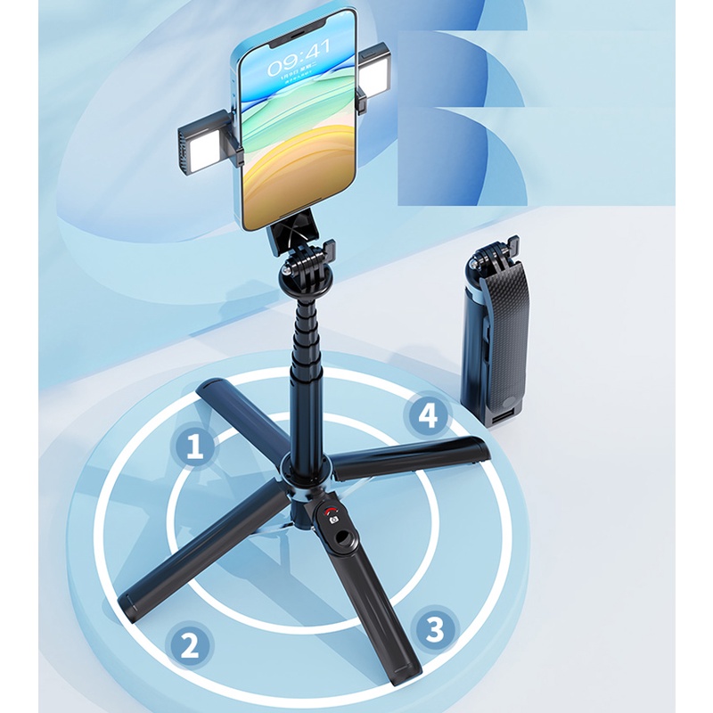 Bluetooth Selfie Stick Portable Stretchable Holder Desktop Stand 3 ...