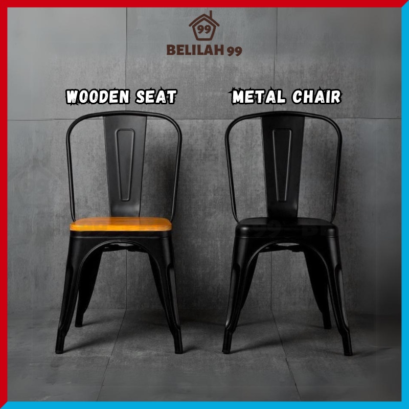 Belilah Industrial Metal Chair Kerusi Makan Besi Tolix Metal Dining ...