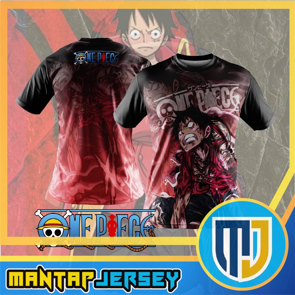 KIDS / ADULT FAZZ - BAJU JERSEY OP08 MONKEY D. LUFFY ONE PIECE ANIME ...