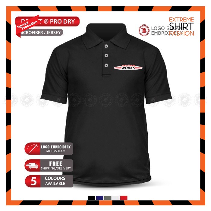 Microfiber Polo T Shirt JCW John Cooper Works Mini S Office Uniform ...