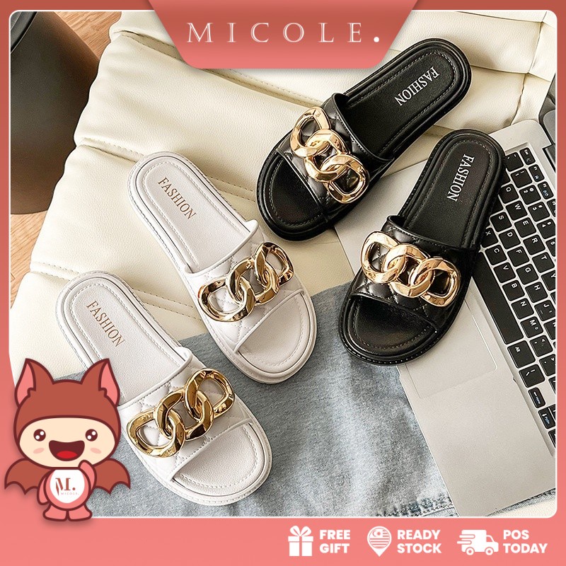 Ready Stock MICOLE S098 Premium Inblink Slipper Women's Kasut Shoe ...