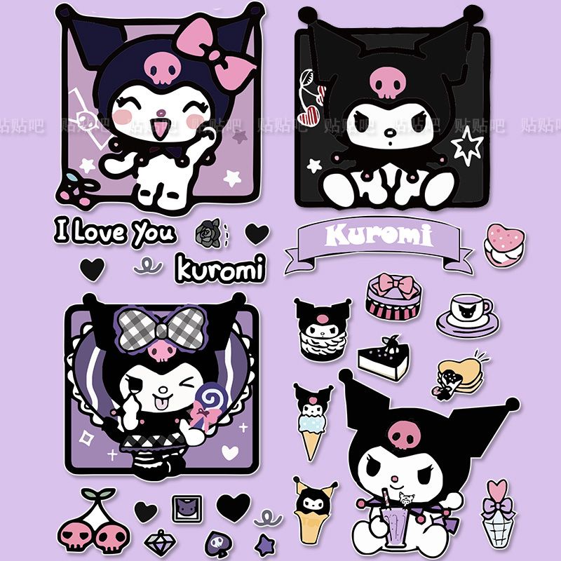 Kuromi Cute Cartoon luggage Stickers Laptop Notebook Stickers | Shopee ...