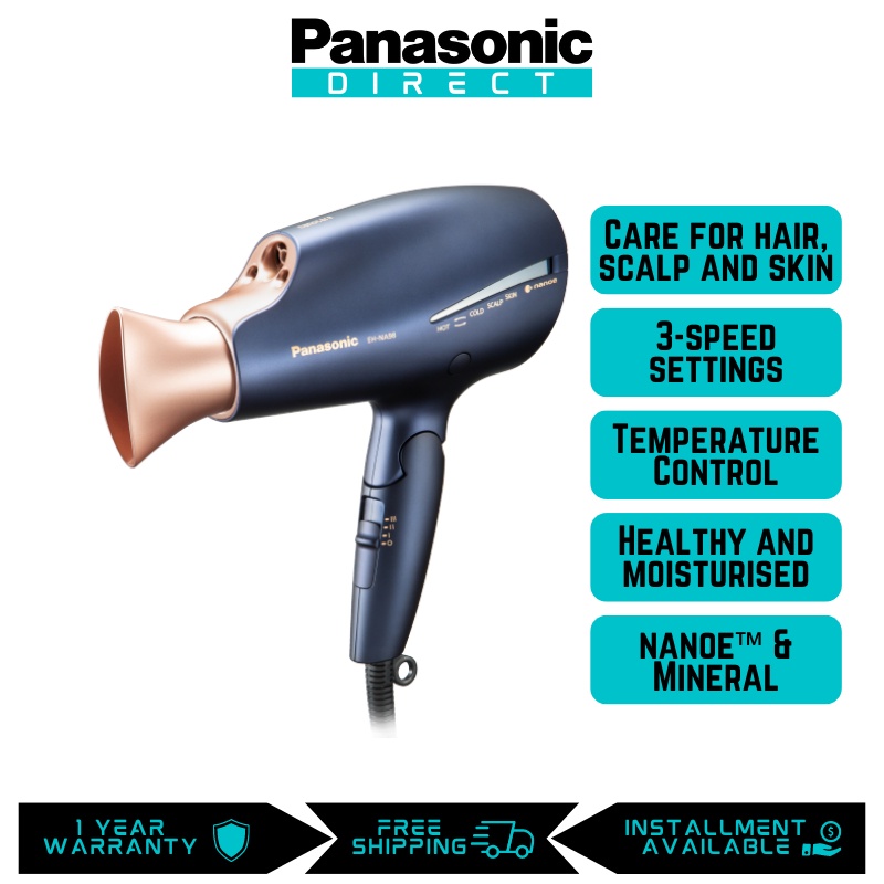 Panasonic EH-NA98 NANOE Hair Dryer Moisture EH-NA98-A655 (AQUA ...