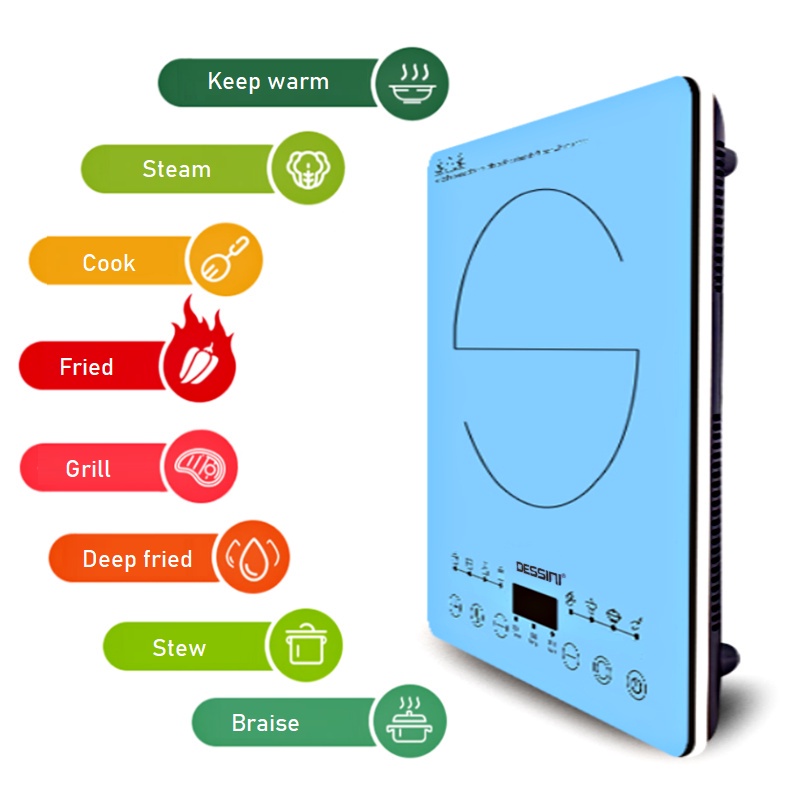 DESSINI Induction Stove Cooker Hob Electric Ceramic Ultra Slim Soft ...