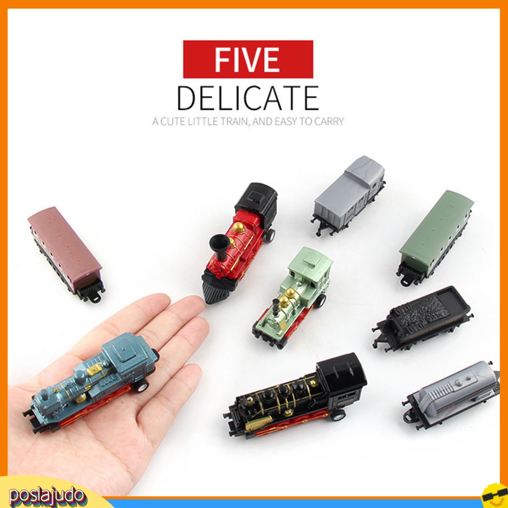 [poslajudo] Vintage Train Toy Locomotive and Carriages Set Retro ...