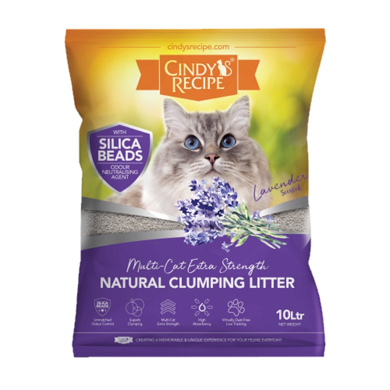 CINDYS RECIPE CLUMPING LITTER - LAVENDER SILICA 10L | Shopee Malaysia