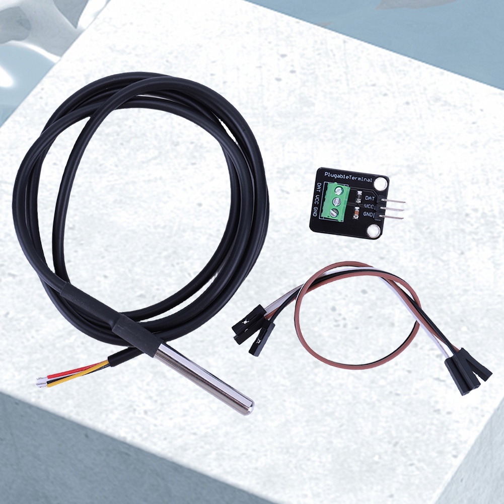 DS18B20 Temperature Sensor Board with Waterproof Probe Plugable ...