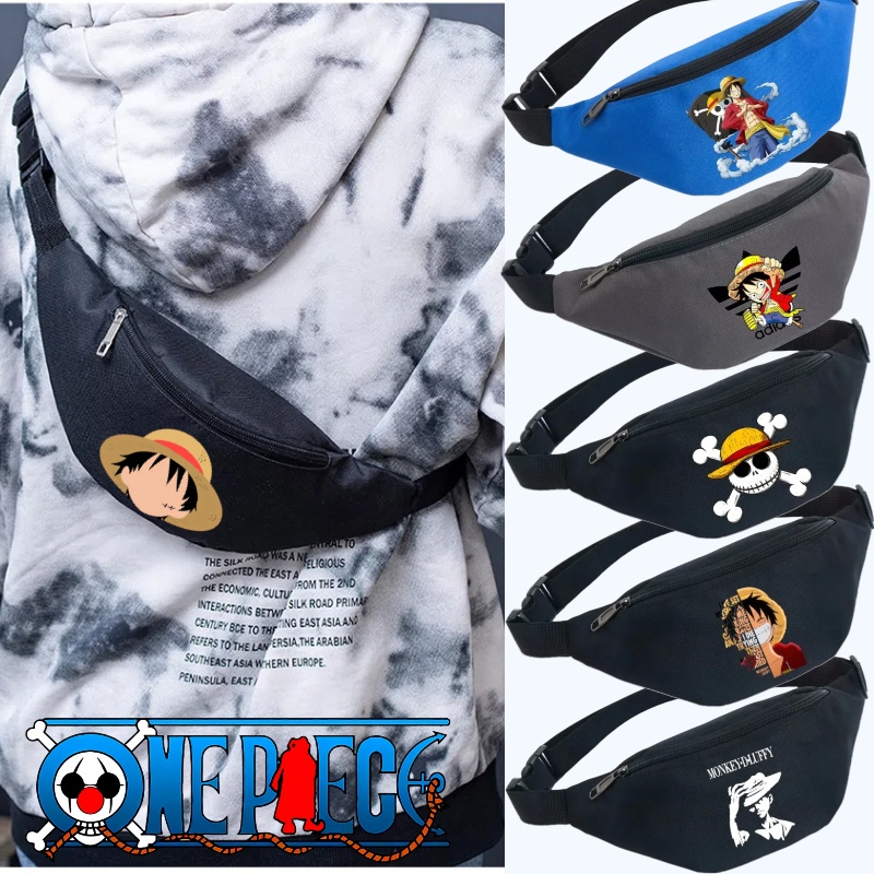 ONE PIECE Waist Bag Popular Anime Print Large Capacity Waist Bag Luffy ...