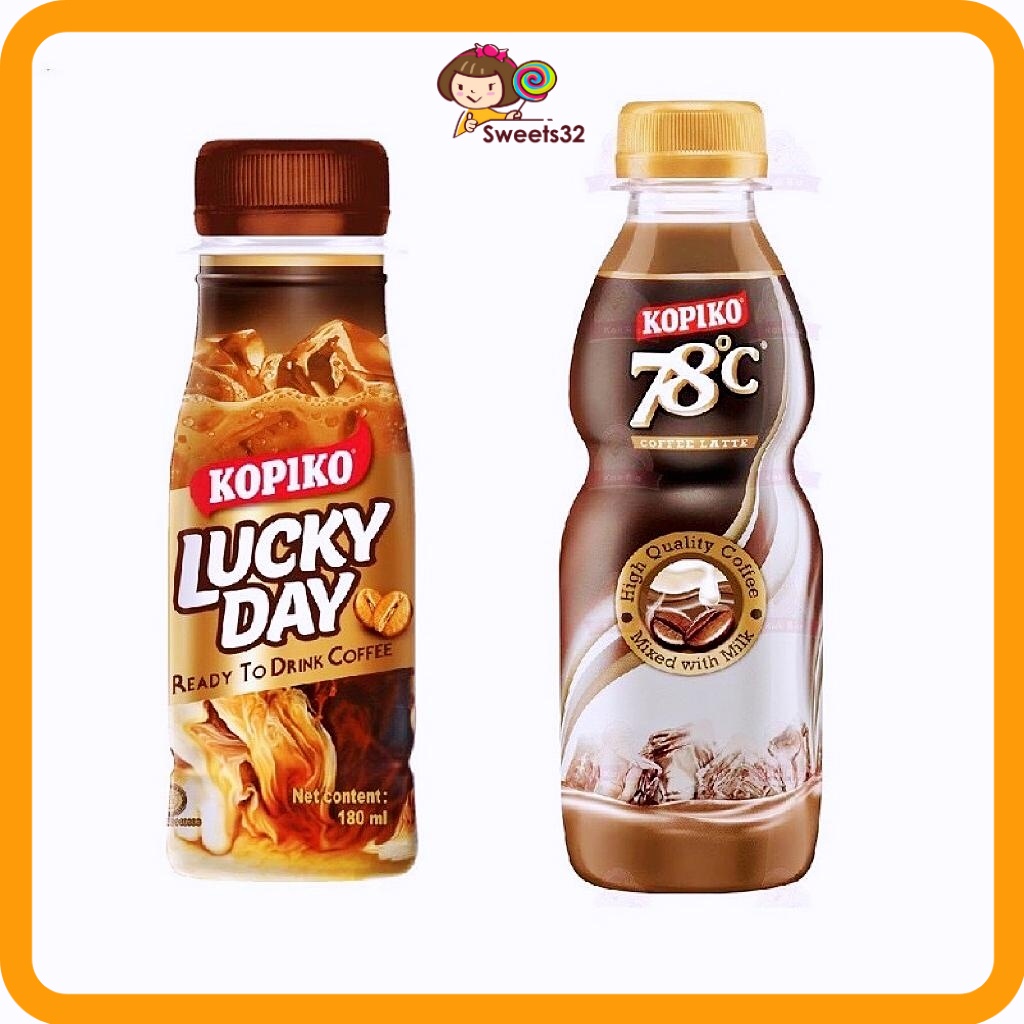 [ 1 X bottle ] Kopiko Ready To Drink Coffee (LUCKY DAY & 78°C) HALAL ...