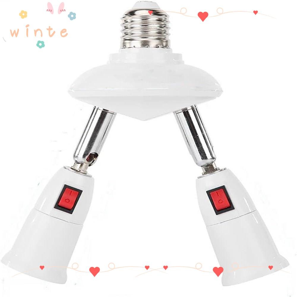 WINTE 2 in 1 Splitter Socket, with Switch 120W Light Socket Adapter ...
