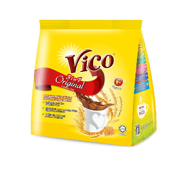 VICO 3 IN 1 ORIGINAL DELICIOUS CHOCOLATE MALT DRINK 15s X 32G | Shopee ...